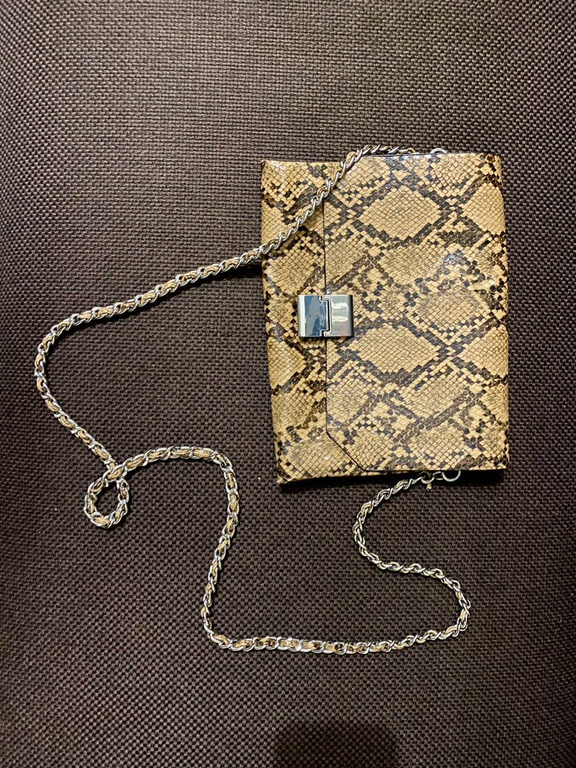 Zara sling bag in snake skin synthetic leather, Women's Fashion, Bags ...