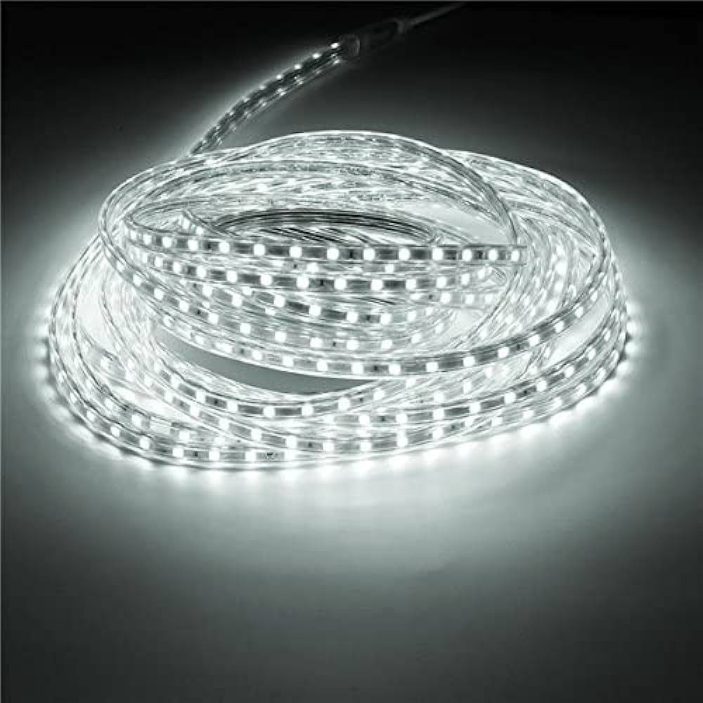 15M LED Strip Lights Dimmable 6500K Cool White Cuttable IP65 Waterproof ...