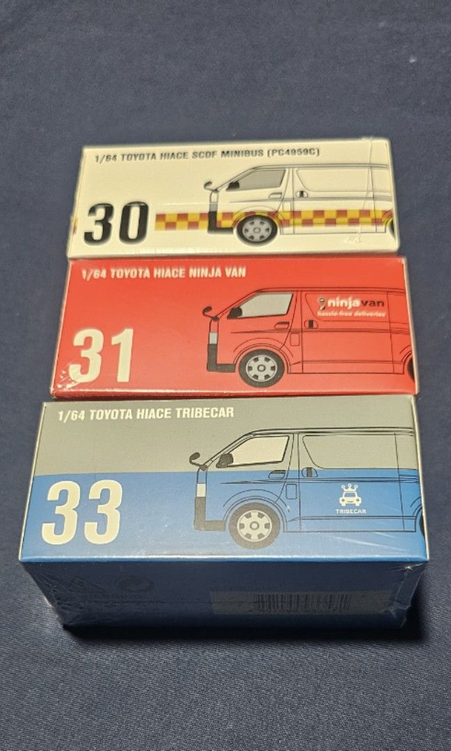 1/64 Toyota Hiace SCDF Minibus/Ninja Van/Tribecar, Hobbies & Toys, Toys ...