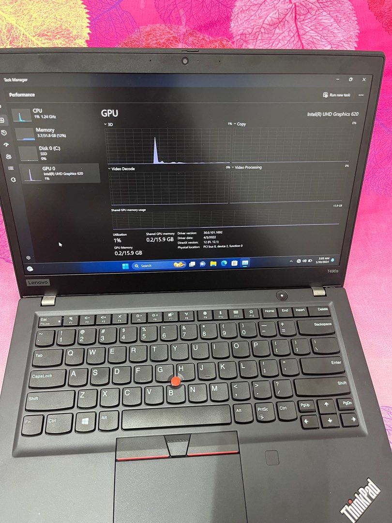 32GB RAM ThinkPad T490s Lenovo Laptop || Intel Core i7-8th Generation ...