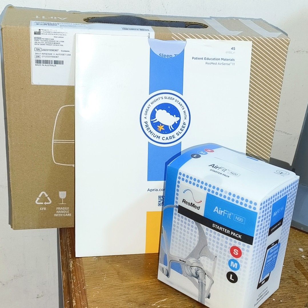 AIR SENSE 11 AUTO SET USA CO with FREE ResMed AirFit N20 Starter Pack ...