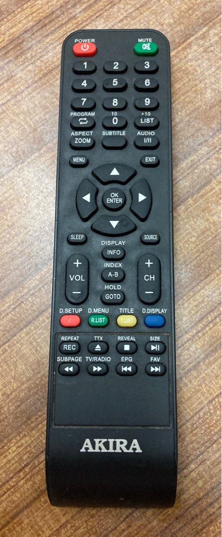 Akira tv remote control, TV & Home Appliances, TV & Entertainment, TV ...