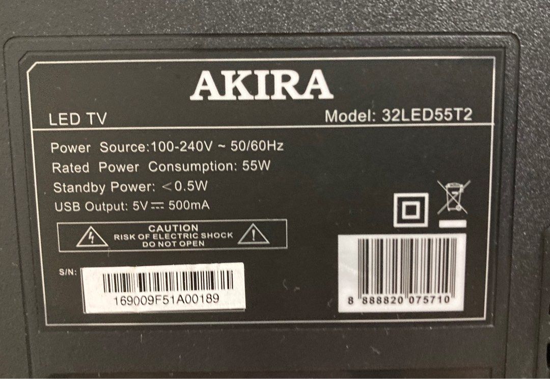 Akira tv remote control, TV & Home Appliances, TV & Entertainment, TV ...