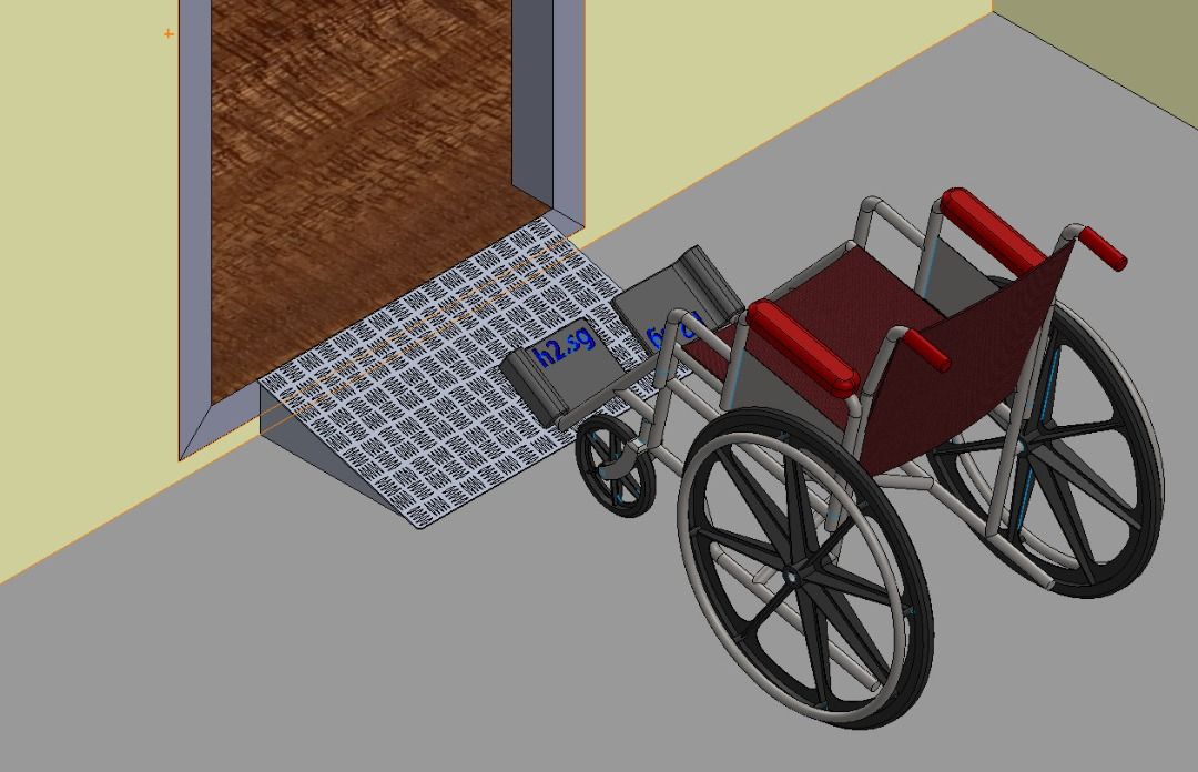 Aluminum Chequered Plate wheelchair slope Ramp made to order, Home ...