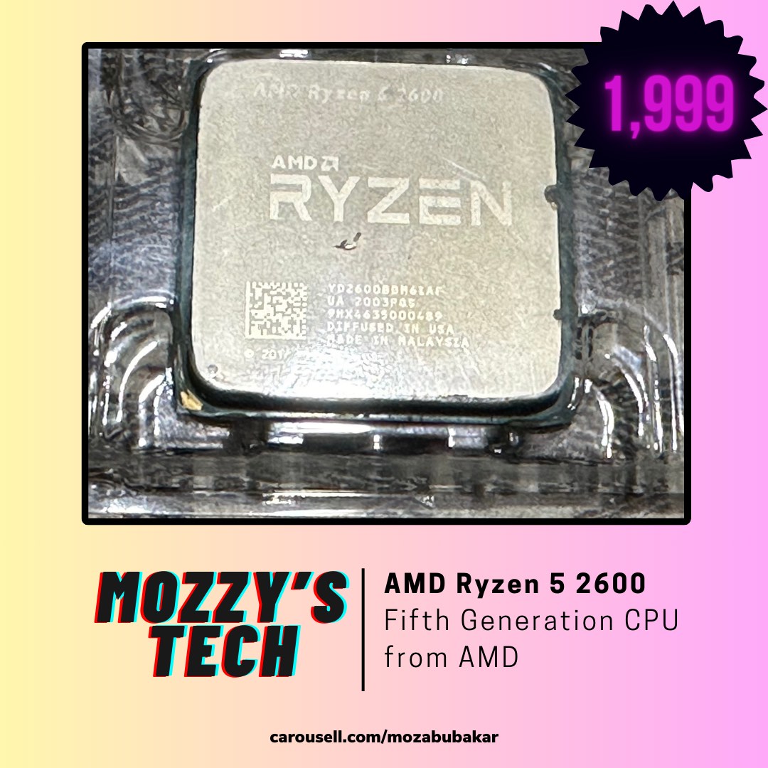 AMD Ryzen 5 2600 CPU, Computers & Tech, Parts & Accessories, Computer ...