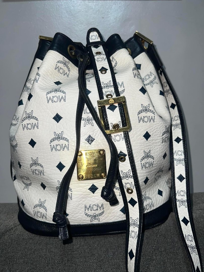 AUTHENTIC MCM BUCKET SLING BAG, Luxury, Bags & Wallets on Carousell