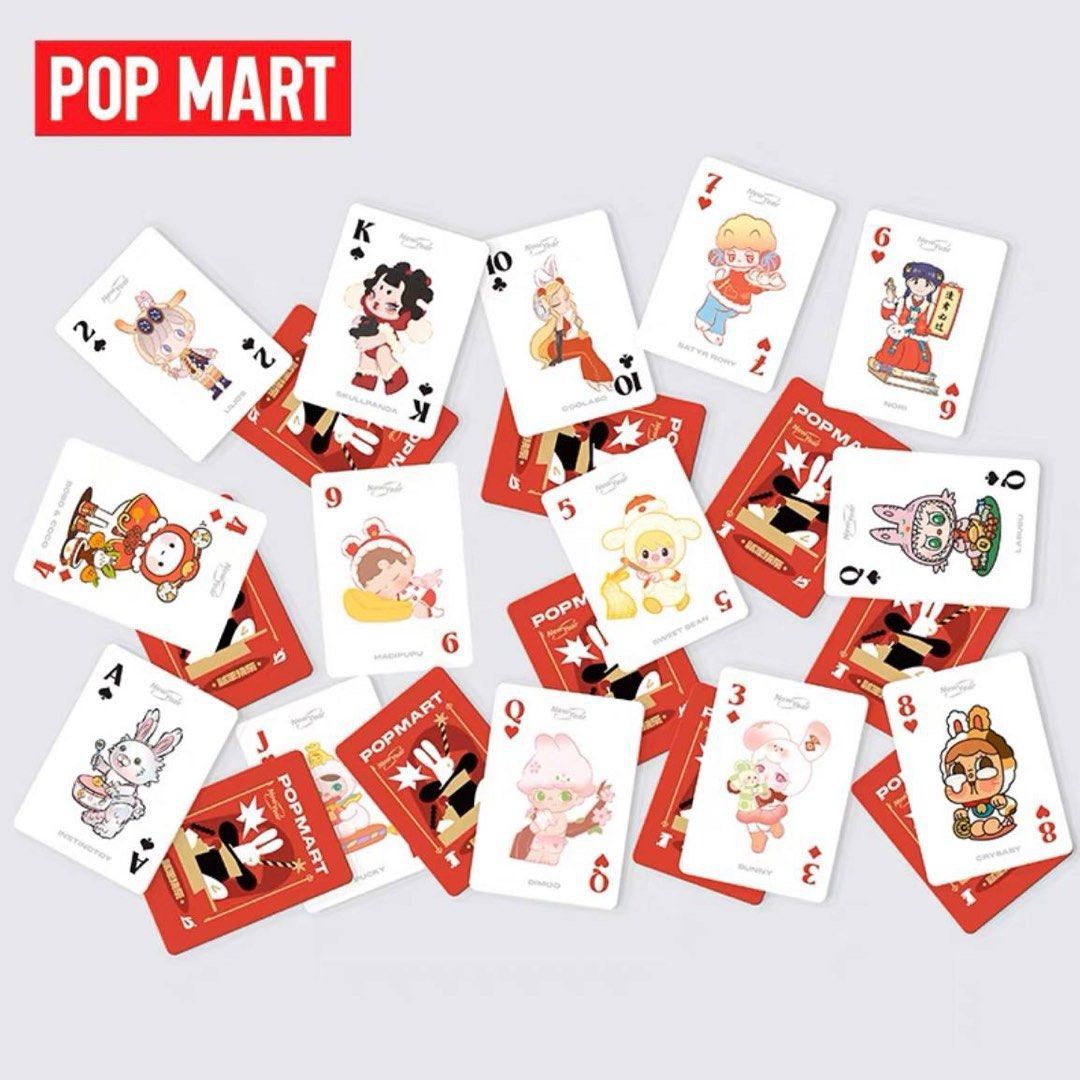 Authentic Popmart Chinese new year Lunar CNY - playing cards set / red ...