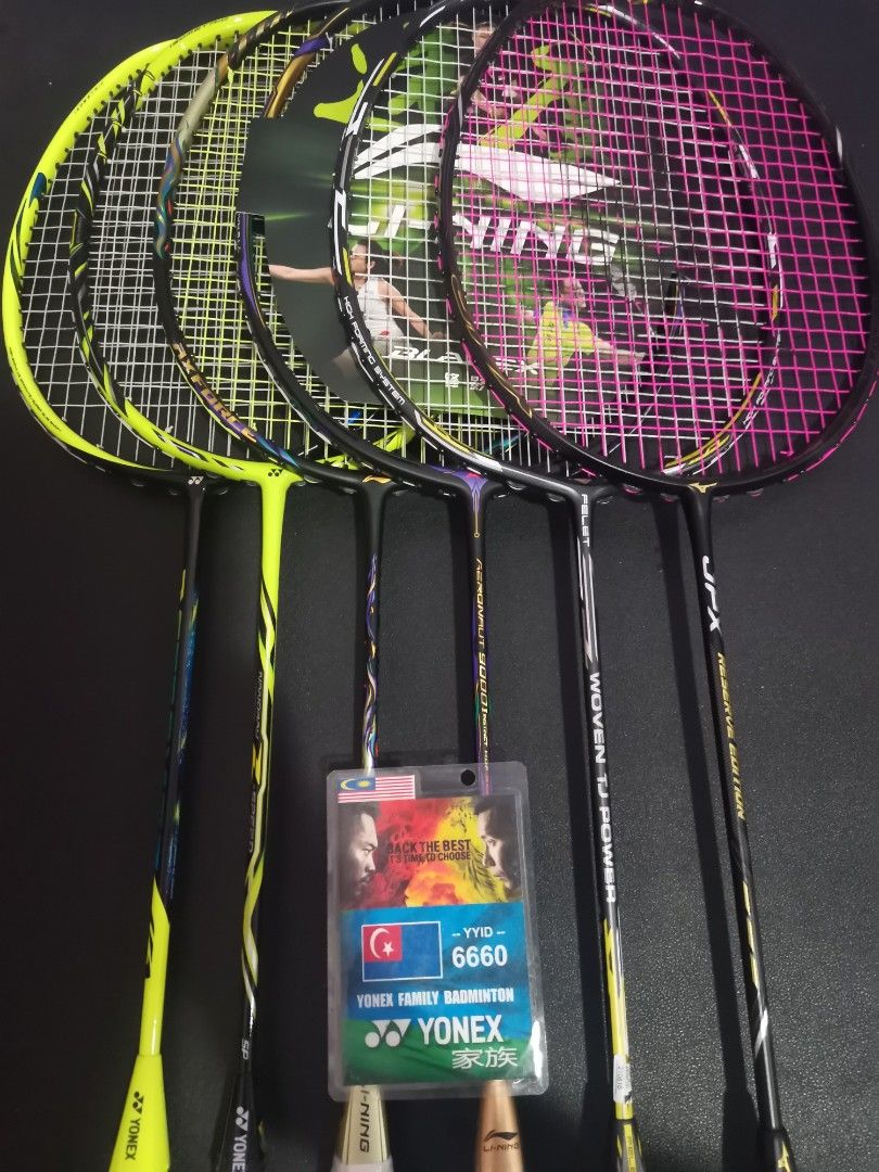 BADMINTON RACKET YONEX LINING VICTOR, Sports Equipment, Sports & Games ...