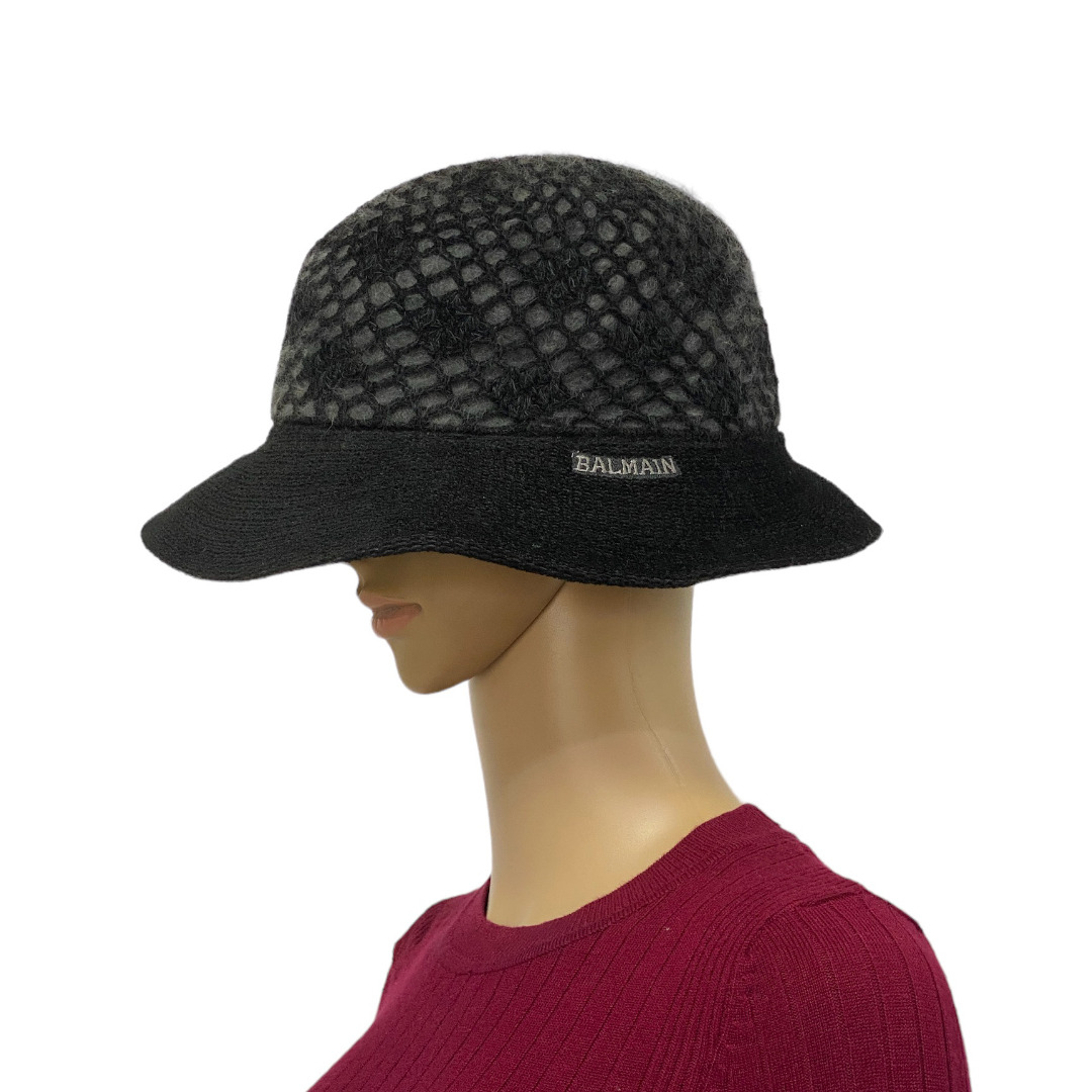 Balmain Paris Black Crochet Bucket Hat, Women's Fashion, Watches ...