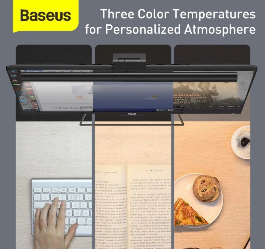 Baseus i-wok Series Computer Monitor Light LED Screen Hanging Bar ...