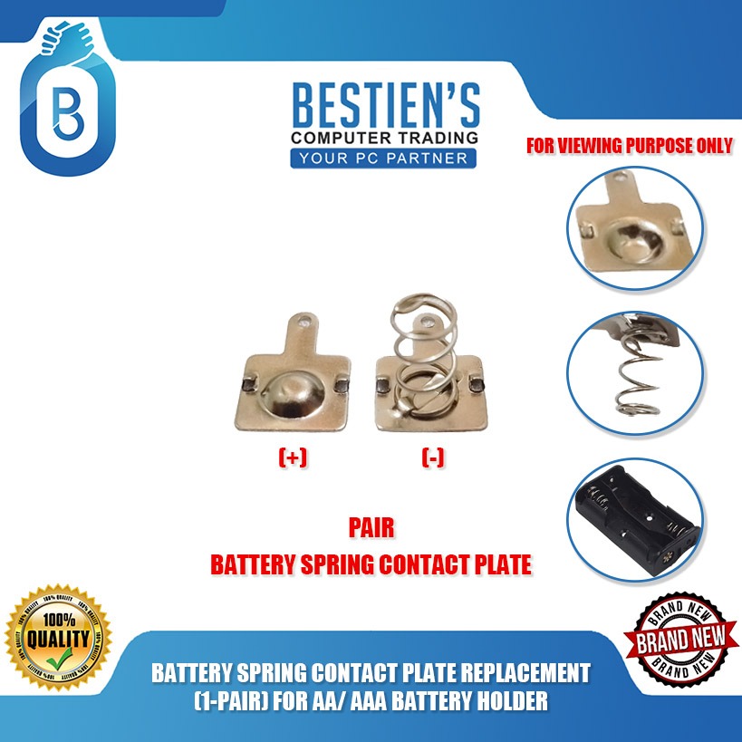 BATTERY SPRING CONTACT PLATE REPLACEMENT(1-PAIR) FOR AA/ AAA BATTERY ...