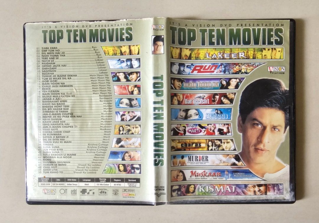 Bollywood DVD,Bollywood Hunk,Ra One,Top Ten Movies,Very Best Of Shah Rukh Khan,KOI...MIL GAYA ...