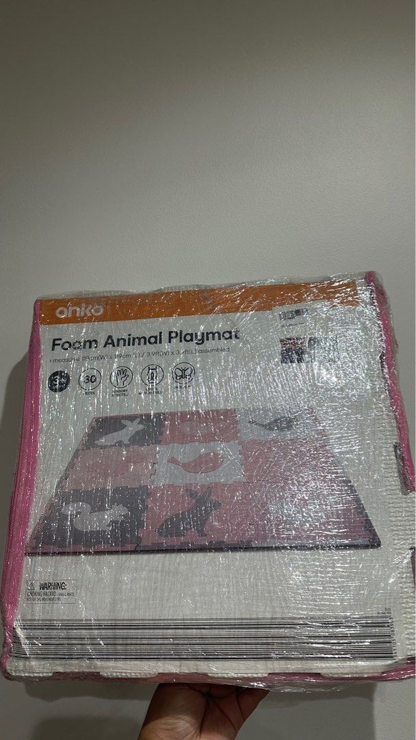 (Brand new) Anko Animal Foam Playmat - pink, Babies & Kids, Infant ...