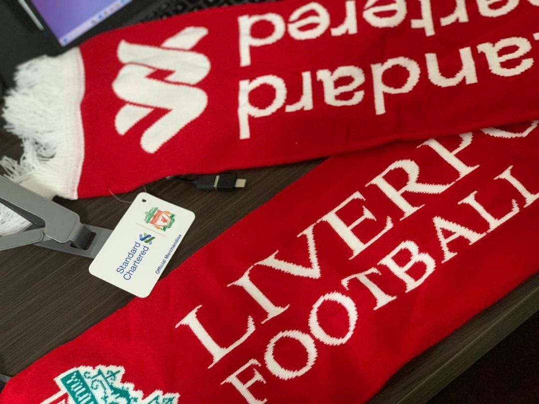 [Brand new] Liverpool scarf - Official Standard Chartered merchandise ...