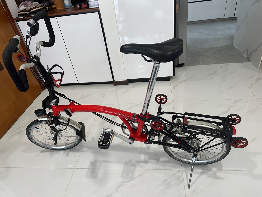 Brompton Rocket Red original 3 speed P Handle Bar, Sports Equipment ...
