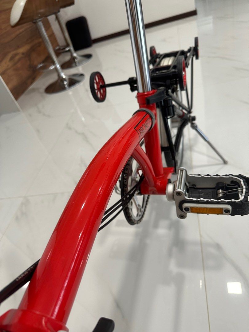 Brompton Rocket Red original 3 speed P Handle Bar, Sports Equipment ...