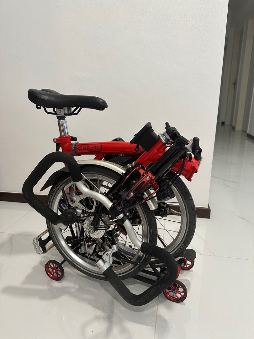 Brompton Rocket Red original 3 speed P Handle Bar, Sports Equipment ...
