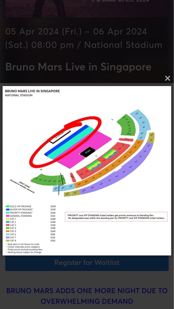 BRUNO MARS SILVER VIP PACKAGE, Tickets & Vouchers, Event Tickets on ...