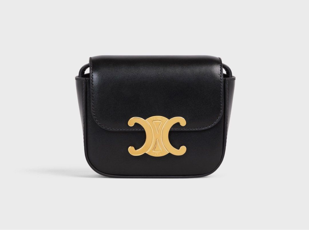 CELINE MINI CLAUDE IN SHINY CALFSKIN, Women's Fashion, Bags & Wallets ...