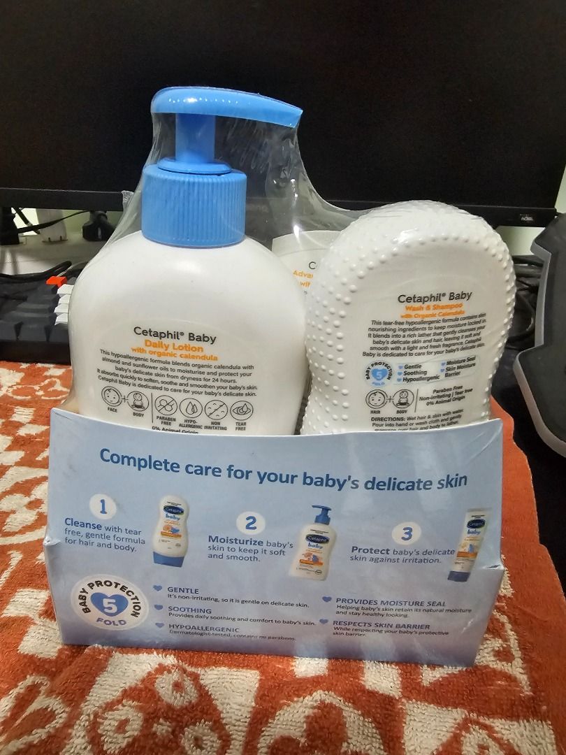 Cetaphil Baby Calendula Trio Set, Babies & Kids, Bathing & Changing ...