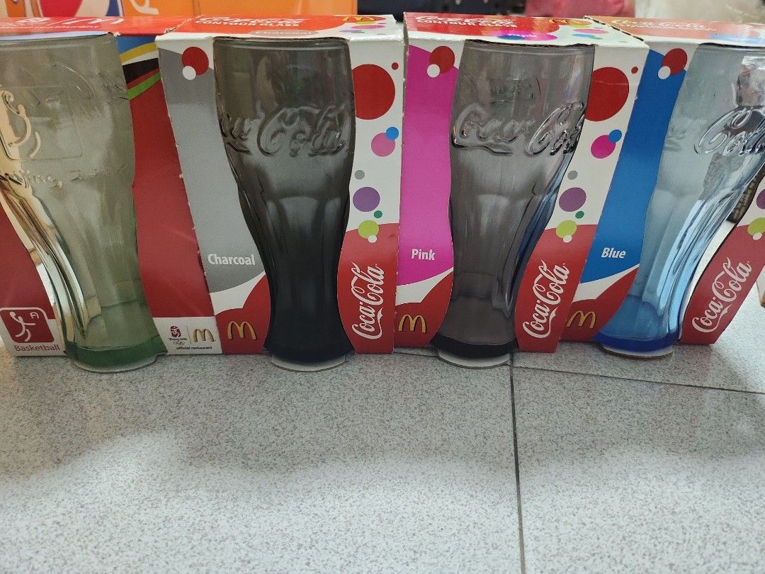 Coca Cola Glass Cups in different colours, Furniture & Home Living ...