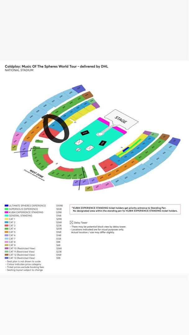 Coldplay tickets Cat 2 31ST Jan LAST SHOW seated, Tickets & Vouchers ...
