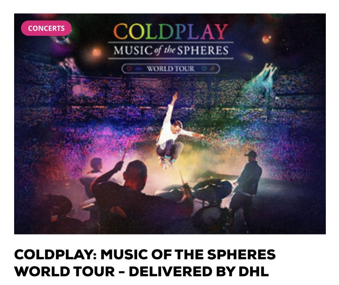 Coldplay General Standing Ticket 24 Jan, Tickets & Vouchers, Event ...