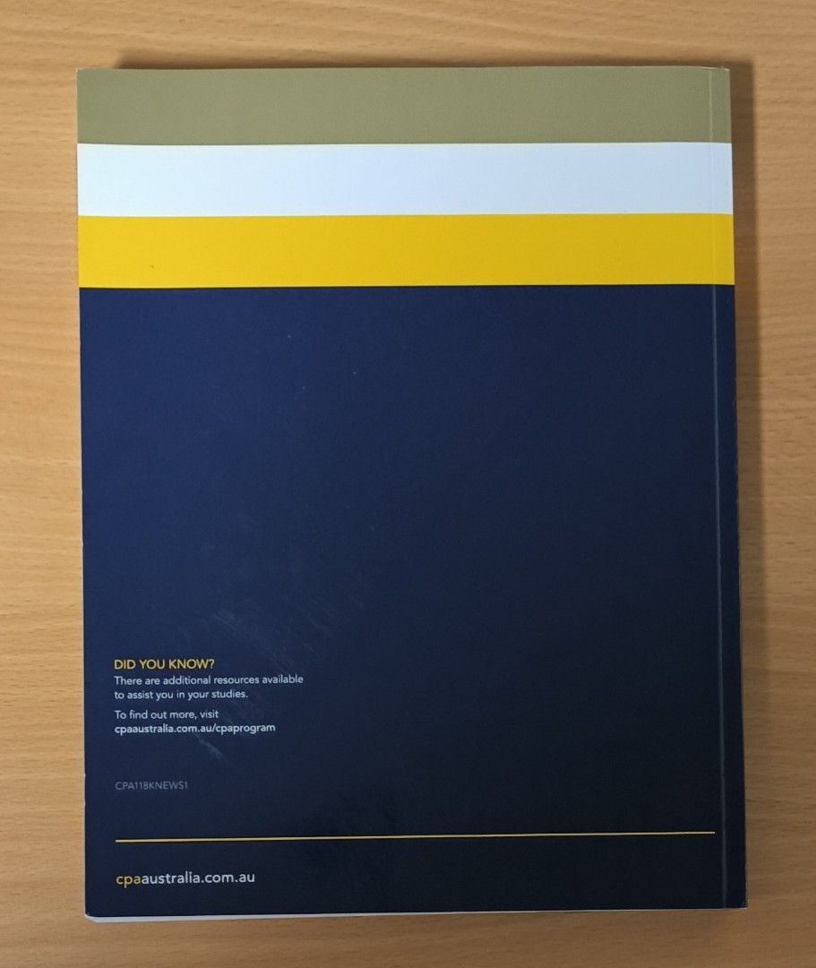 CPA Australia Ethics and Governance EG textbook (3rd edition), Hobbies ...