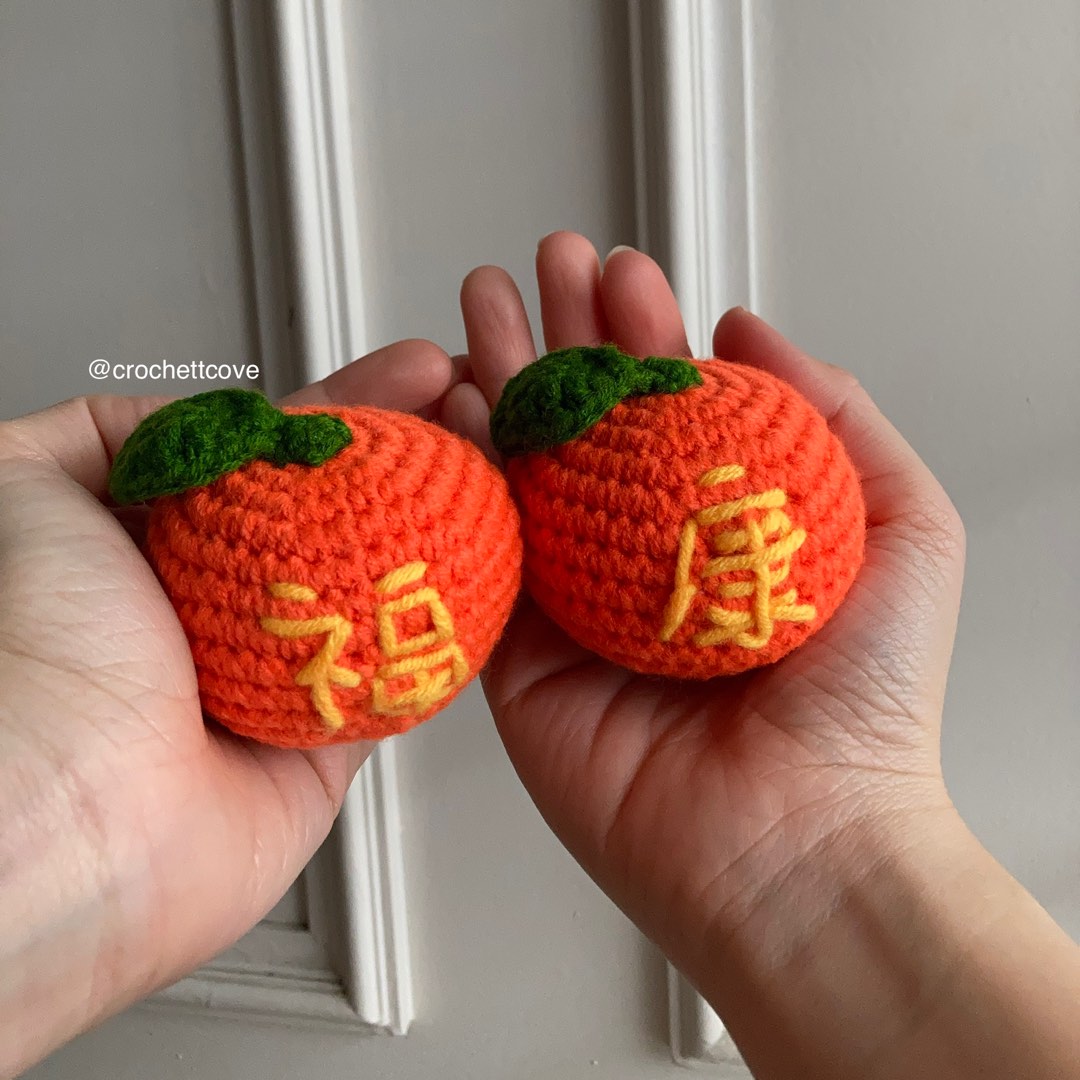 Crochet CNY Mandarin Oranges, Hobbies & Toys, Stationery & Craft ...