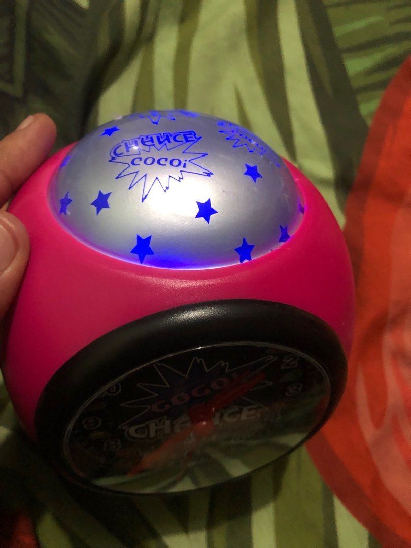 Cute gogo chance juggler lights and sound desk clock, Furniture & Home ...