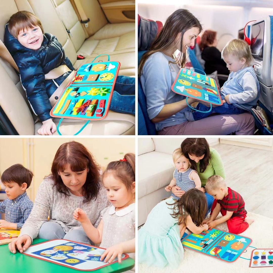 Design #05 Toddler Busy Board Montessori Sensory Activity Board Early ...