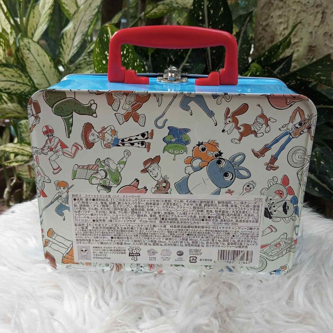 DISNEY Toy Story Deluxe Rectangle Plastic Handle Tin Can Box, Hobbies ...