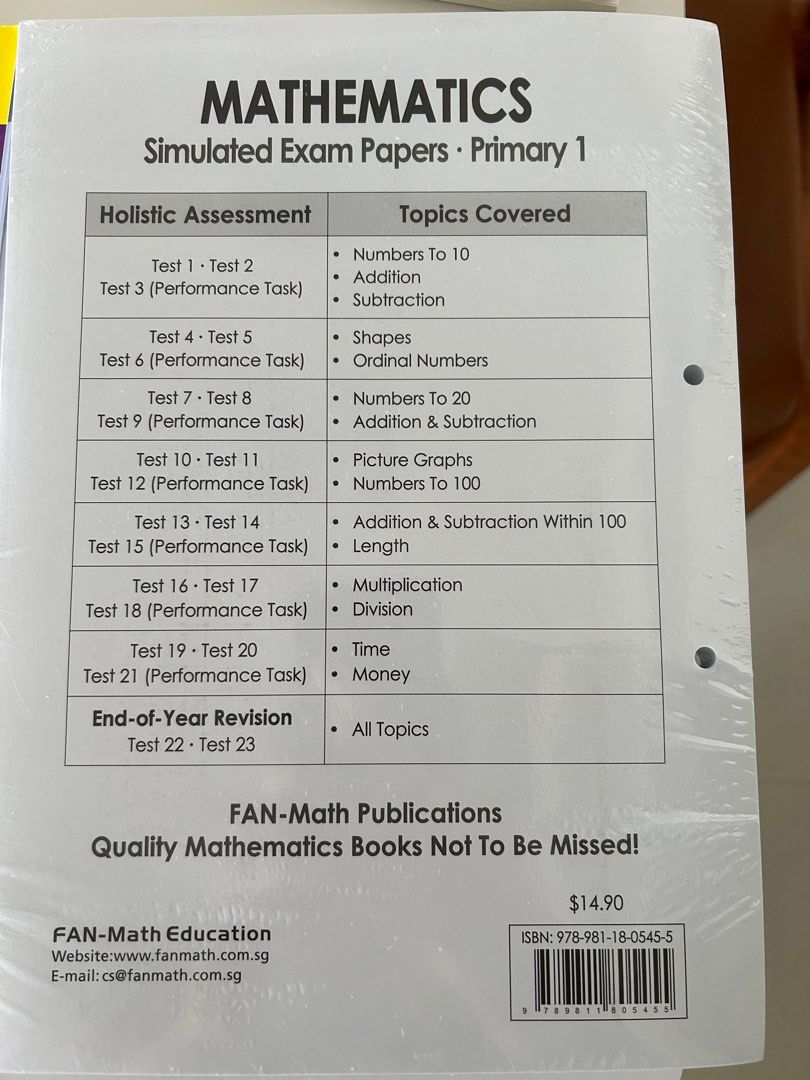 English, maths Chinese primary one all books $20, Hobbies & Toys, Books ...