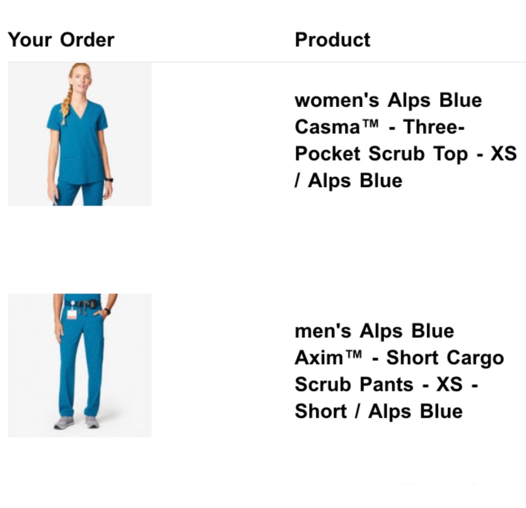 FIGS SCRUBS ALPS BLUE, Women's Fashion, Dresses & Sets, Sets or ...