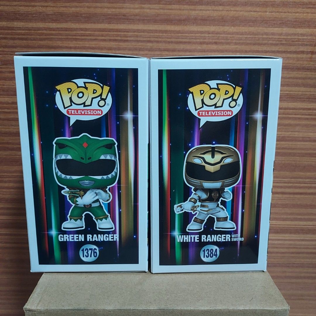 Funko Green Power Ranger & white Power ranger, Hobbies & Toys, Toys ...