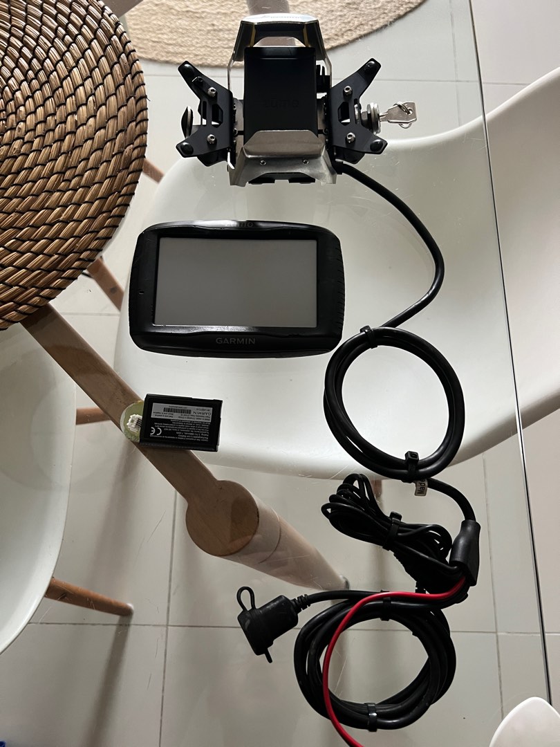 Garmin Zumo 595 with Touratech lock, Motorcycles, Motorcycle Accessories on Carousell
