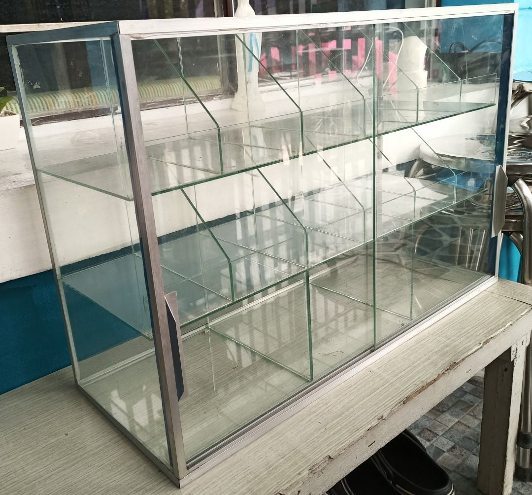 GLASS DISPLAY STANTE WITH CANDY RACK, Furniture & Home Living, Outdoor ...