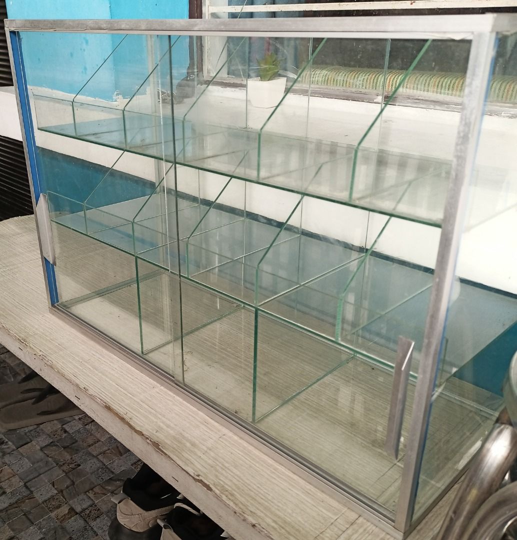 GLASS DISPLAY STANTE WITH CANDY RACK, Furniture & Home Living, Outdoor ...