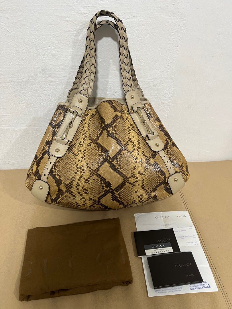 Gucci Python shoulder bag ( Authentic ), Women's Fashion, Bags ...