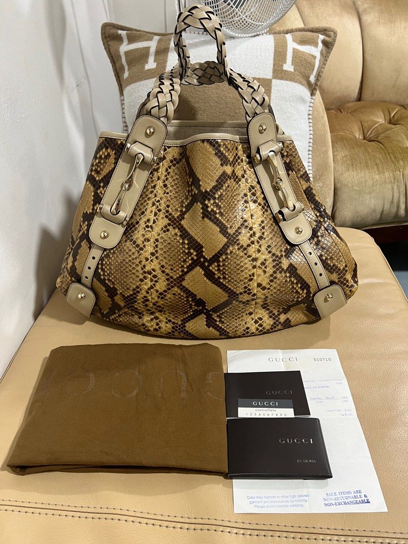 Gucci Python shoulder bag ( Authentic ), Women's Fashion, Bags ...