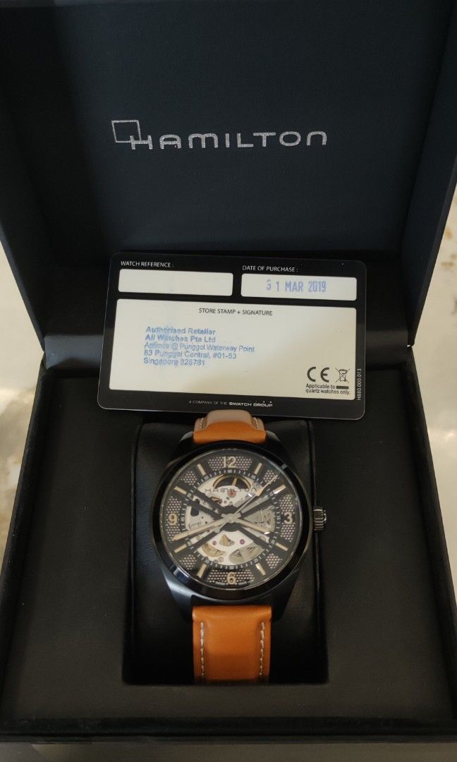 Hamilton Khaki Field Skeleton Auto, Men's Fashion, Watches ...