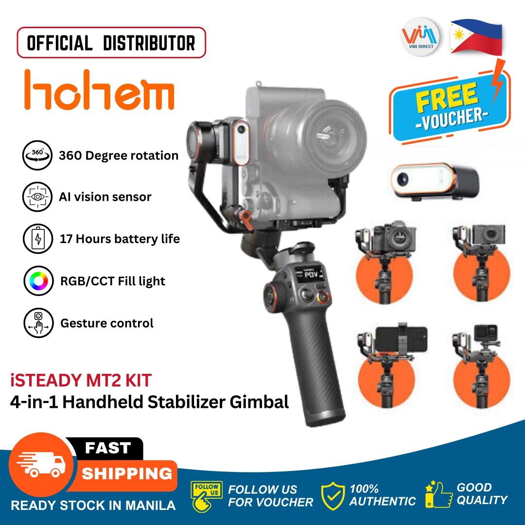 Hohem iSteady MT2 Kit 3 Axis Gimbal for Mirrorless Camera Action Camre ...