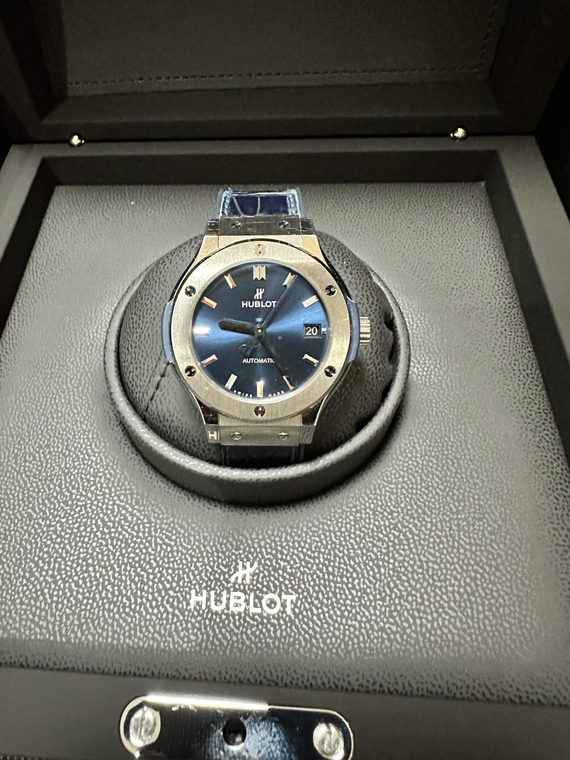 Hublot Classic Fusion Titanium Blue 38mm, Luxury, Watches on Carousell