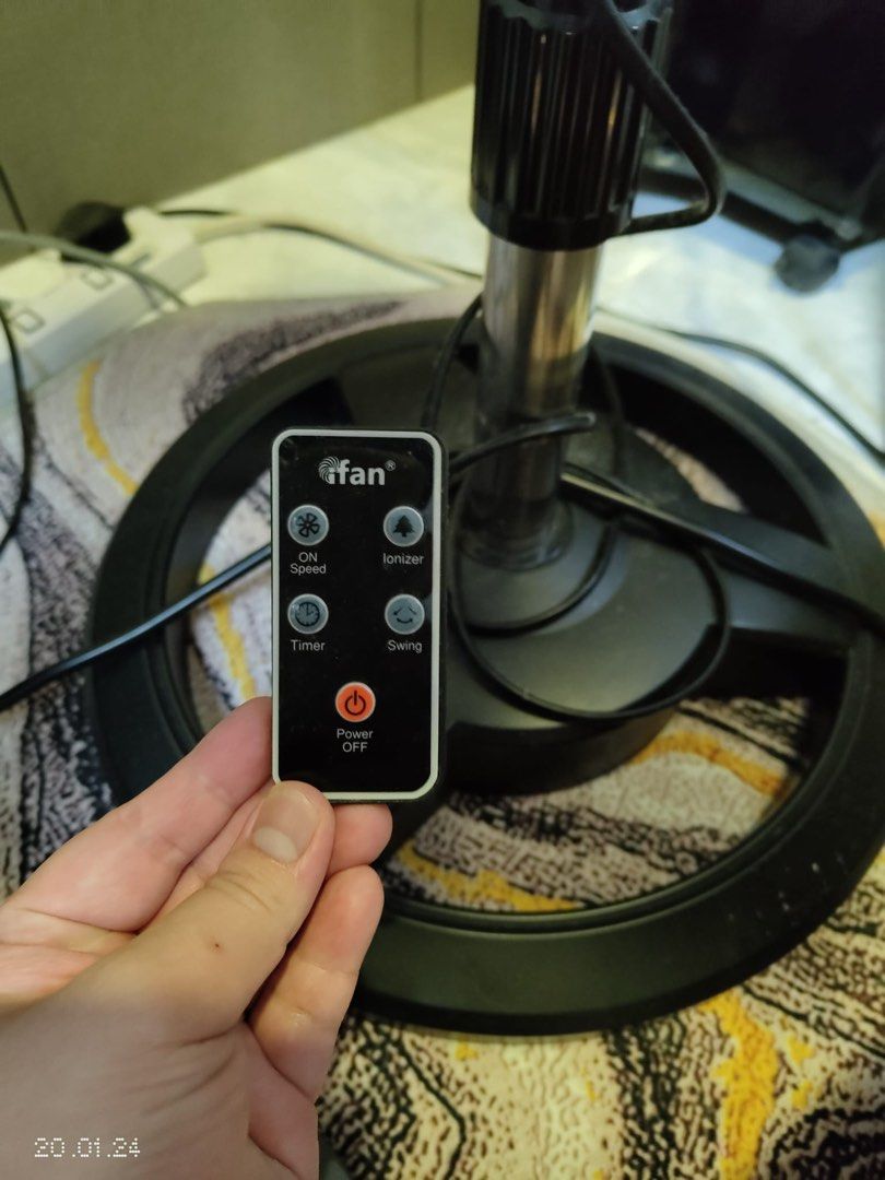 iFan-PowerPac 12 Inch Air Circulator Stand Fan (IF9669) with remote ...