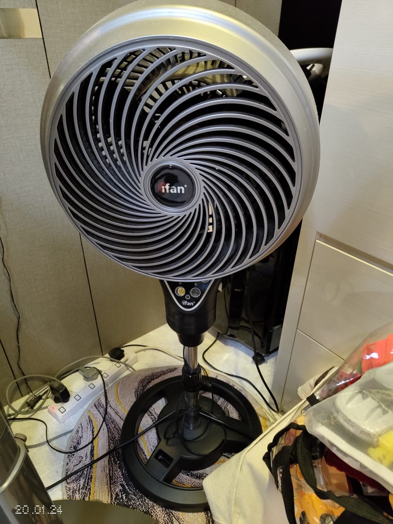 iFan-PowerPac 12 Inch Air Circulator Stand Fan (IF9669) with remote ...