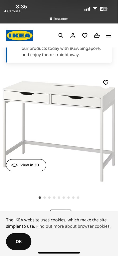 IKEA Alex Desk, Furniture & Home Living, Furniture, Tables & Sets on ...