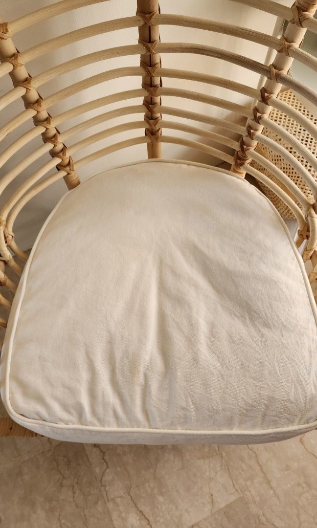 IKEA buskbo rattan arm chair, Furniture & Home Living, Furniture ...