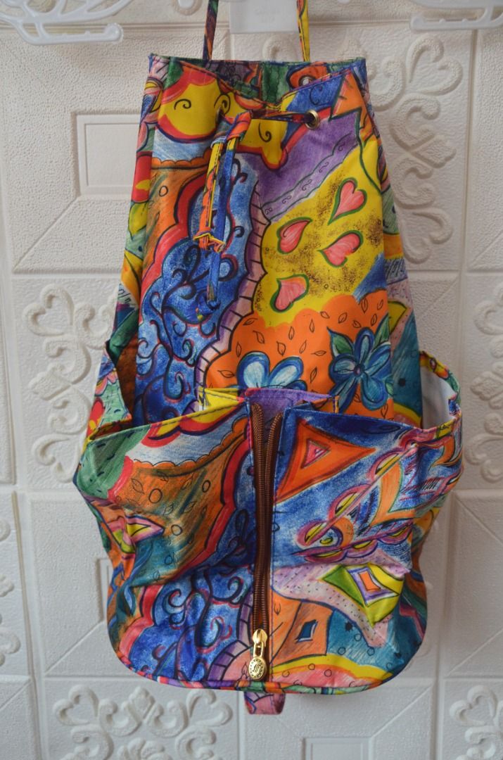 japan surplus colorful beach bag, Women's Fashion, Bags & Wallets ...