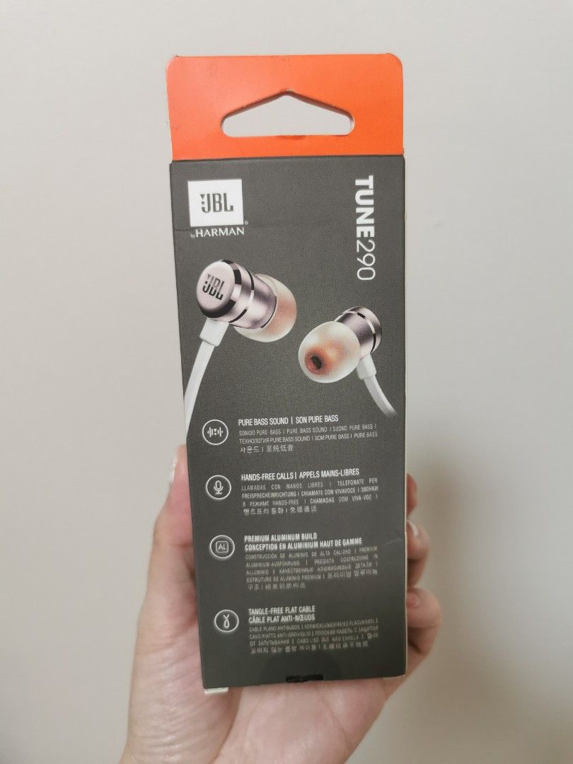JBL Tune 290 In-Ear Headphones (Rose Gold), Audio, Earphones on Carousell