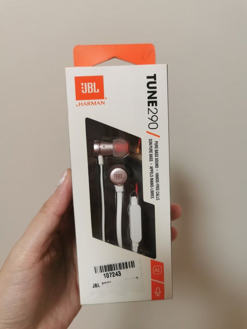 JBL Tune 290 In-Ear Headphones (Rose Gold), Audio, Earphones on Carousell
